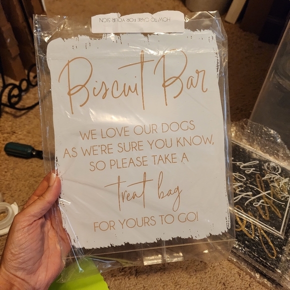 Party Supplies | Biscuit Bar Acrylic Sign | Poshmark